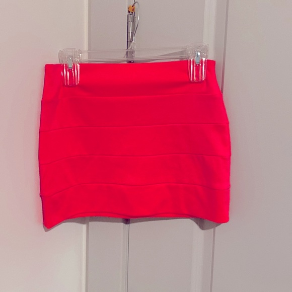 Skirts | Neon Pink Mini Skirt | Poshmark